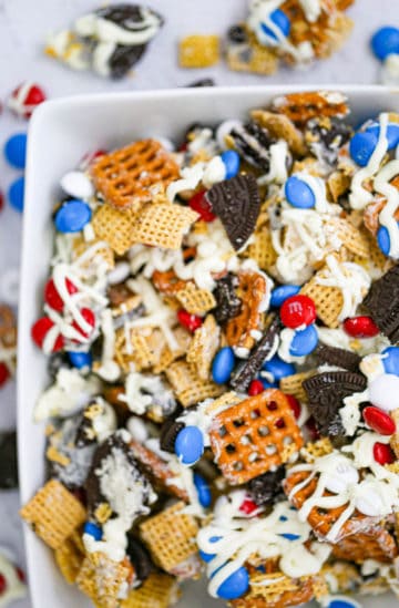 Patriotic Chex Party Mix - The Baking ChocolaTess