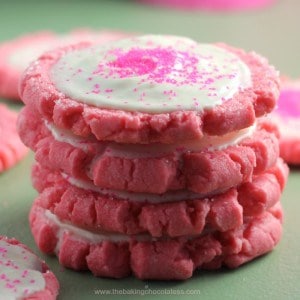 Pink Velvet Lofthouse Swig Cookies - The Baking ChocolaTess