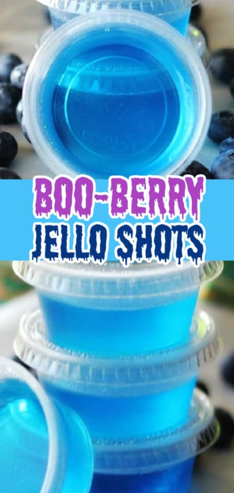 BOO-Berry Blue Raspberry Jello Shots - The Baking ChocolaTess