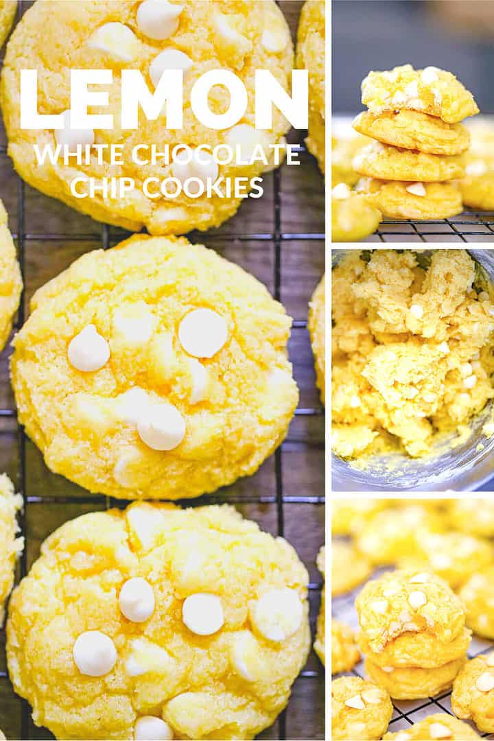 Lemon White Chocolate Chip Cookies - The Baking ChocolaTess
