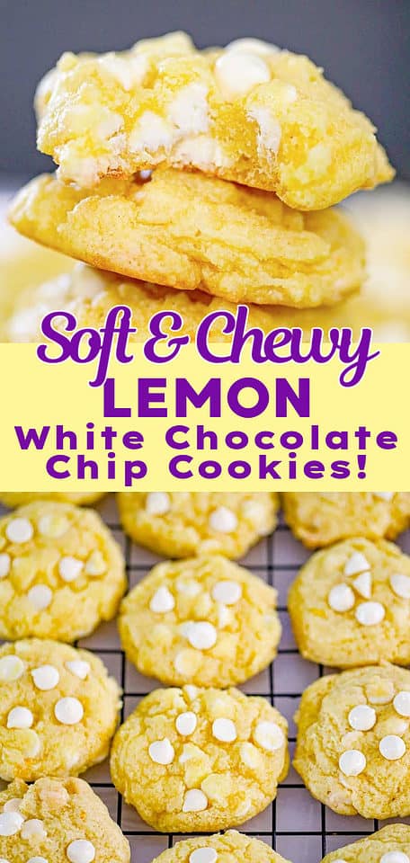 Lemon White Chocolate Chip Cookies - The Baking ChocolaTess