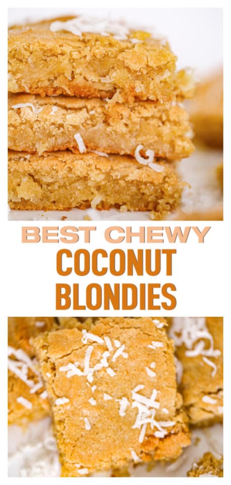Easy Coconut Blondies - The Baking ChocolaTess