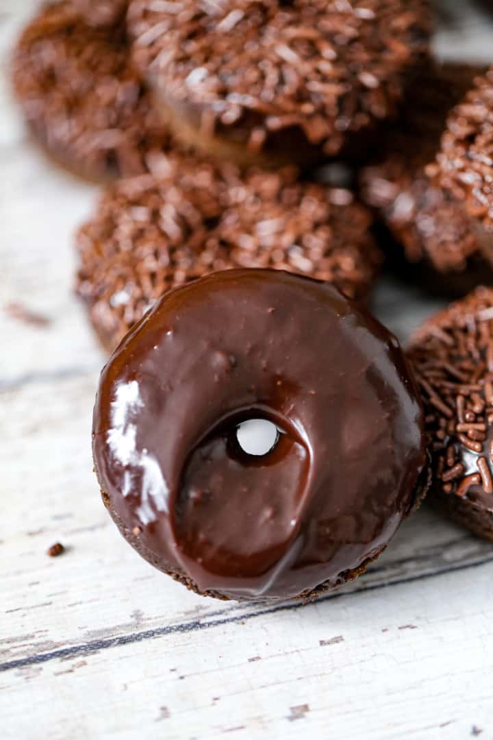 Chocolate Sprinkle Donuts - The Baking ChocolaTess