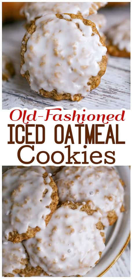 Vanilla Iced Oatmeal Cookies - The Baking ChocolaTess