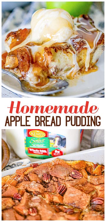 Easy Apple Bread Pudding - The Baking ChocolaTess