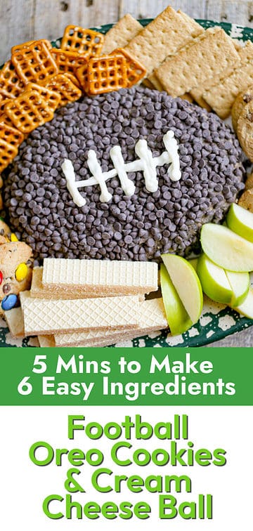 Oreos Cookies & Cream Football Dip - The Baking ChocolaTess
