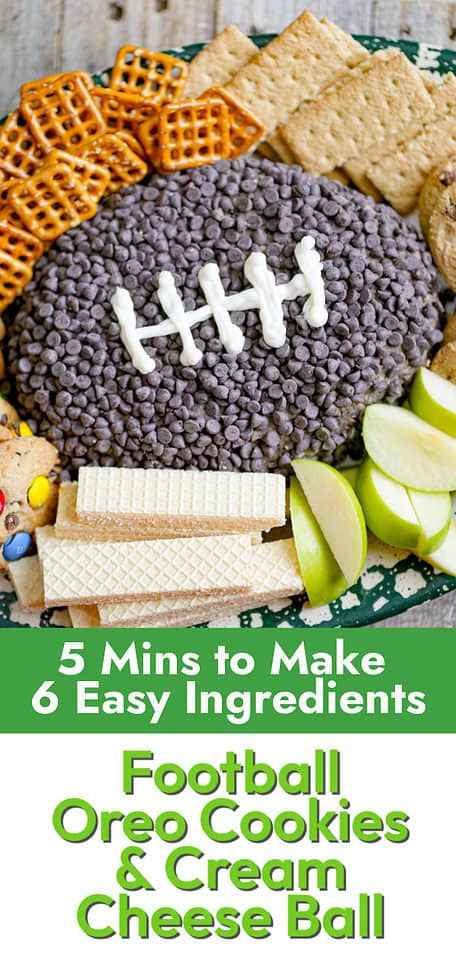Oreos Cookies & Cream Football Dip - The Baking ChocolaTess