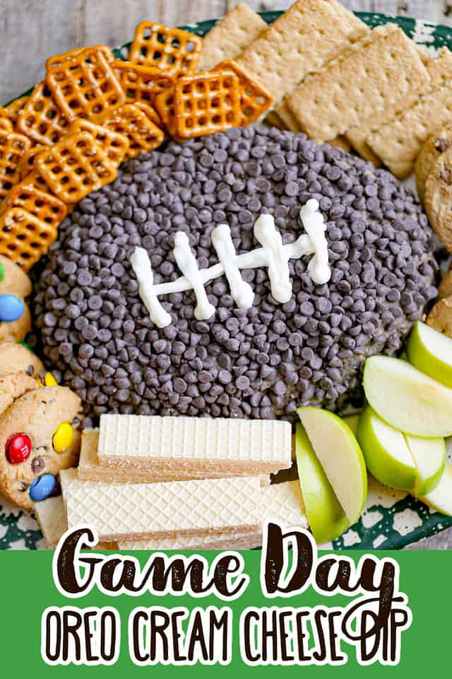Oreos Cookies & Cream Football Dip - The Baking ChocolaTess