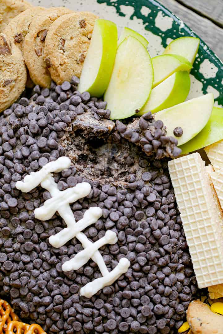 Oreos Cookies & Cream Football Dip - The Baking ChocolaTess