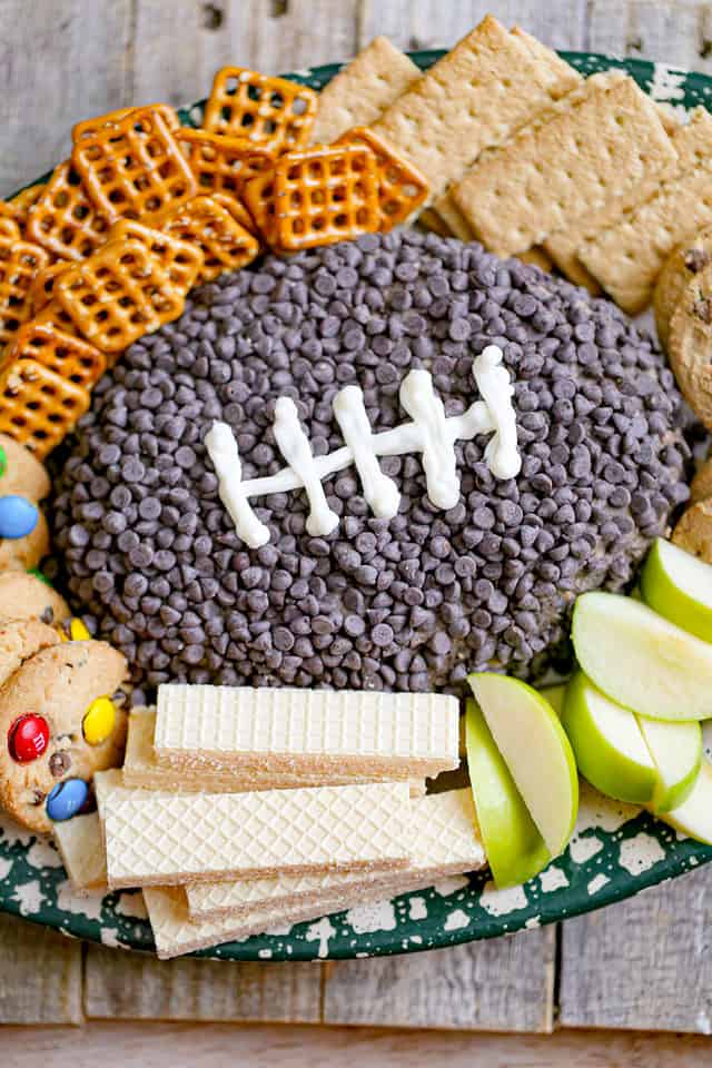 Oreos Cookies & Cream Football Dip - The Baking ChocolaTess