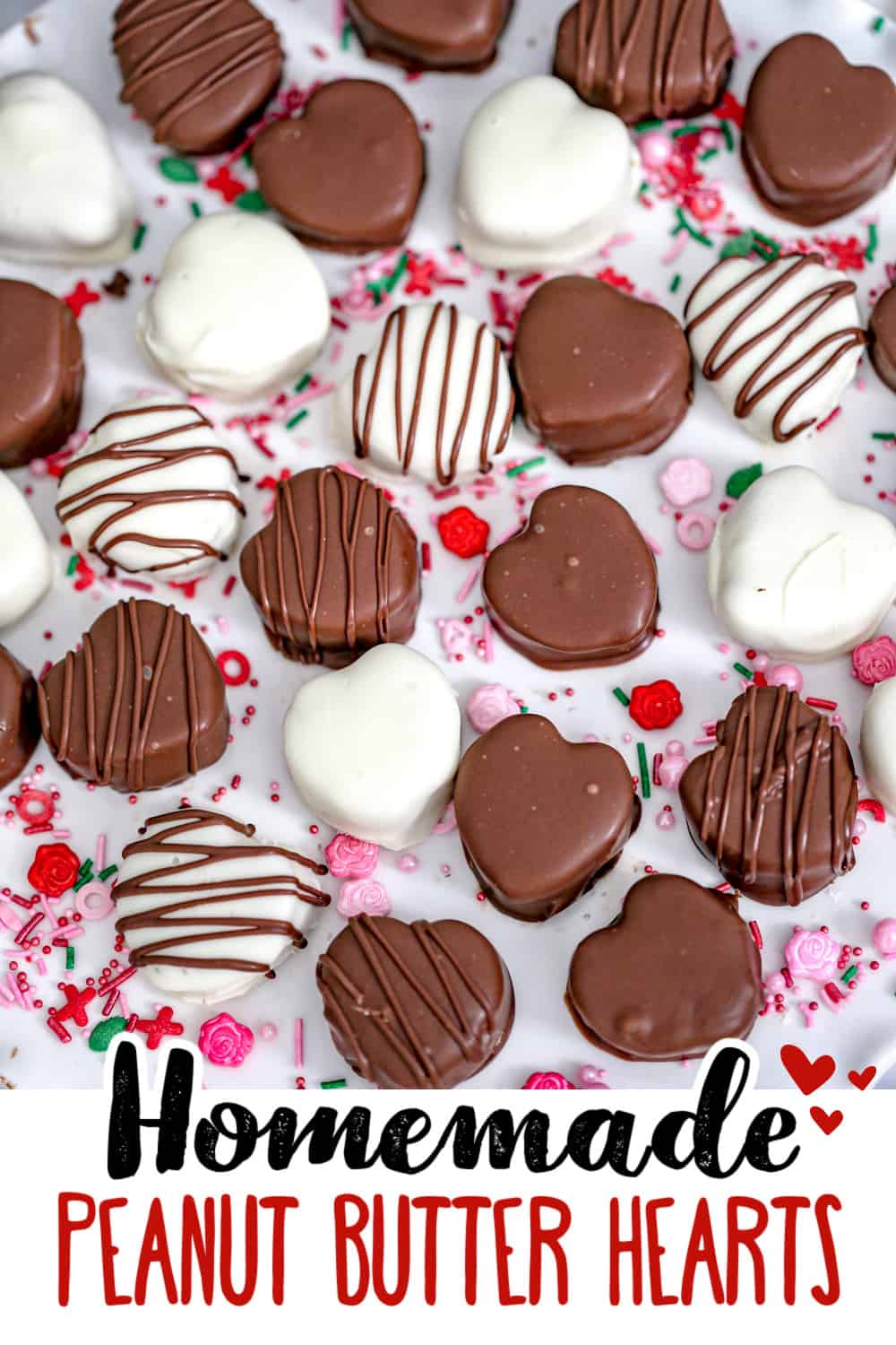 Valentine Chocolate Peanut Butter Hearts - The Baking ChocolaTess