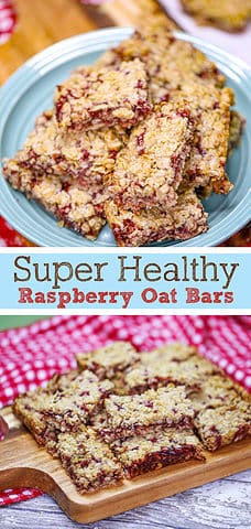 Super Healthy Raspberry Oatmeal Bars - The Baking ChocolaTess