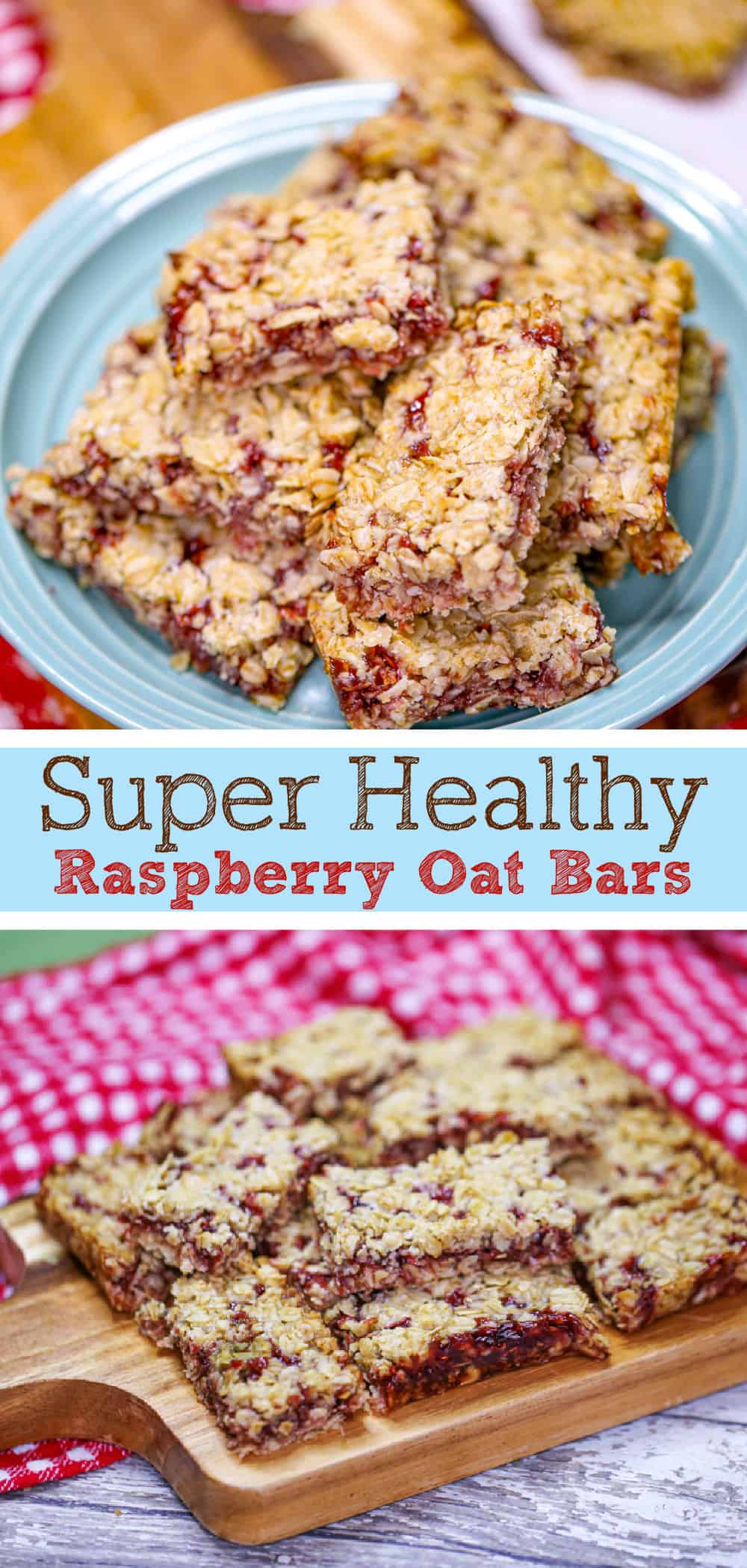 Super Healthy Raspberry Oatmeal Bars - The Baking ChocolaTess