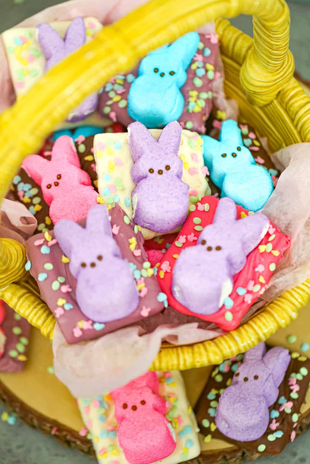 Easter Peep Chocolate Covered Graham Crackers - The Baking ChocolaTess