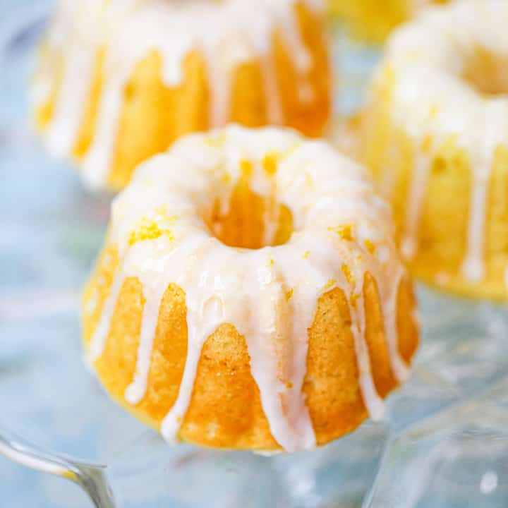 Mini Lemon Bundt Cakes - The Baking ChocolaTess