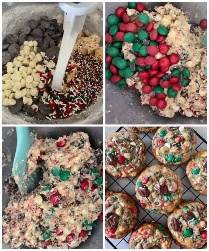 Christmas Chocolate Chip Cookies - The Baking ChocolaTess
