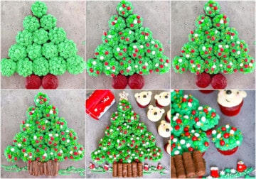Christmas Tree Pull Apart Cupcakes Cake - The Baking ChocolaTess