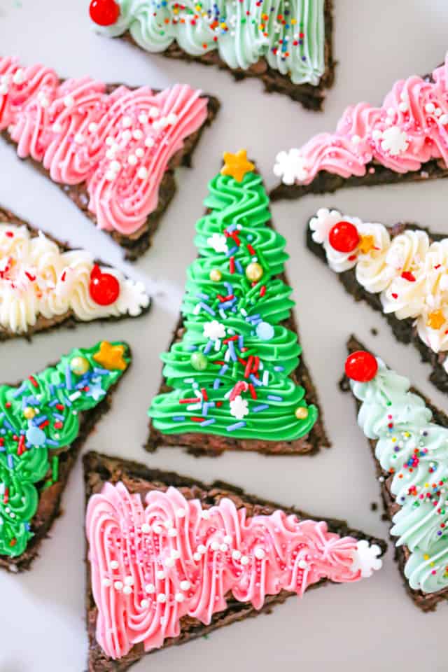 Easy Brownie Christmas Tree Treats - The Baking ChocolaTess