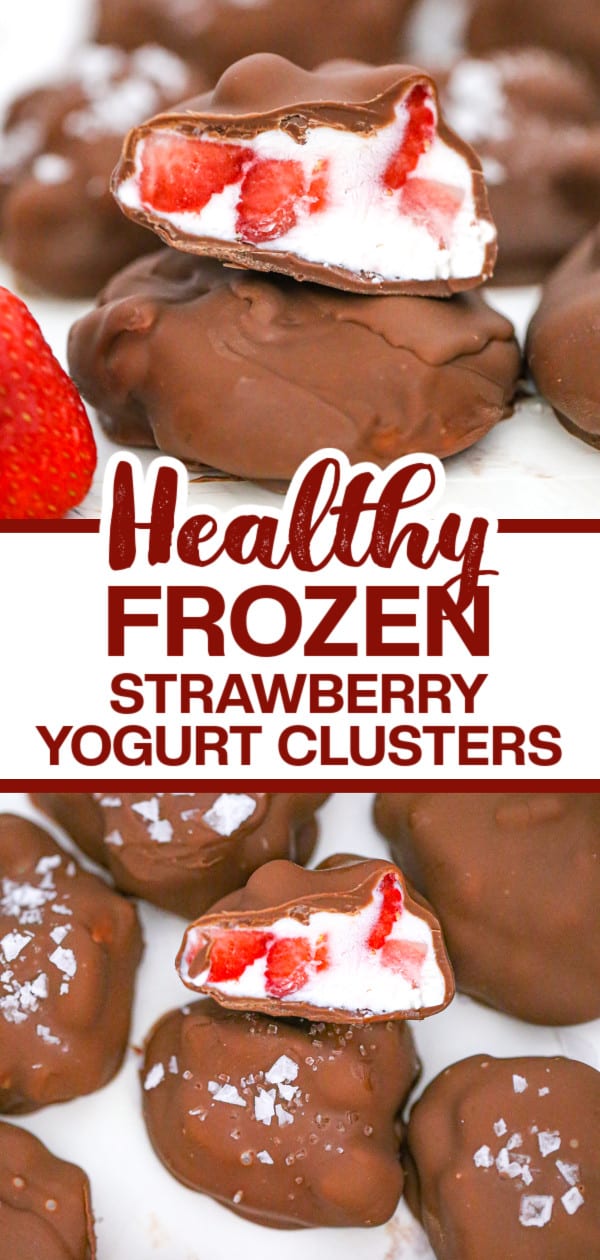 Easy Frozen Strawberry Yogurt Clusters - The Baking ChocolaTess