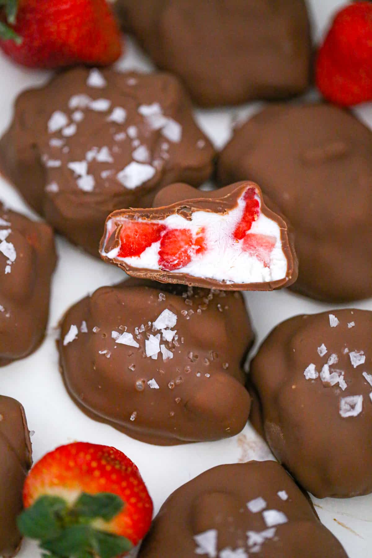 Easy Frozen Strawberry Yogurt Clusters - The Baking ChocolaTess
