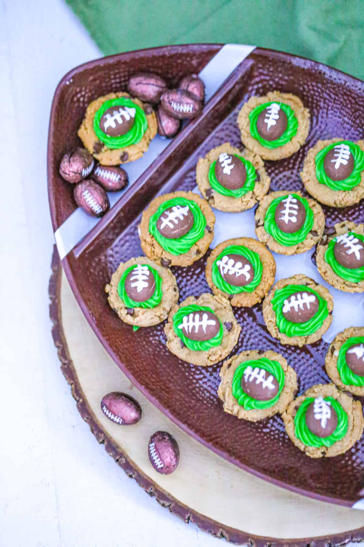 Chocolate Football Peanut Butter Cookies - The Baking ChocolaTess