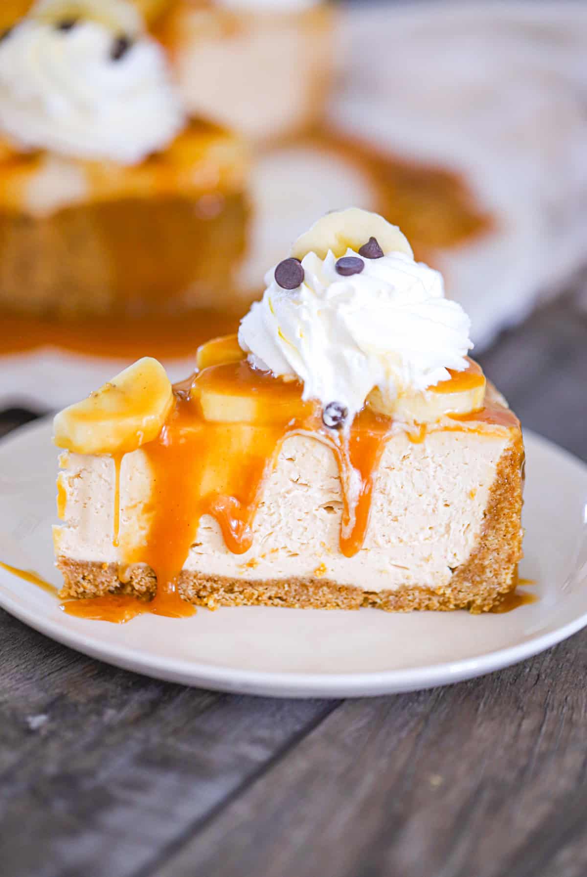 No Bake Banoffee Peanut Butter Cheesecake - The Baking ChocolaTess