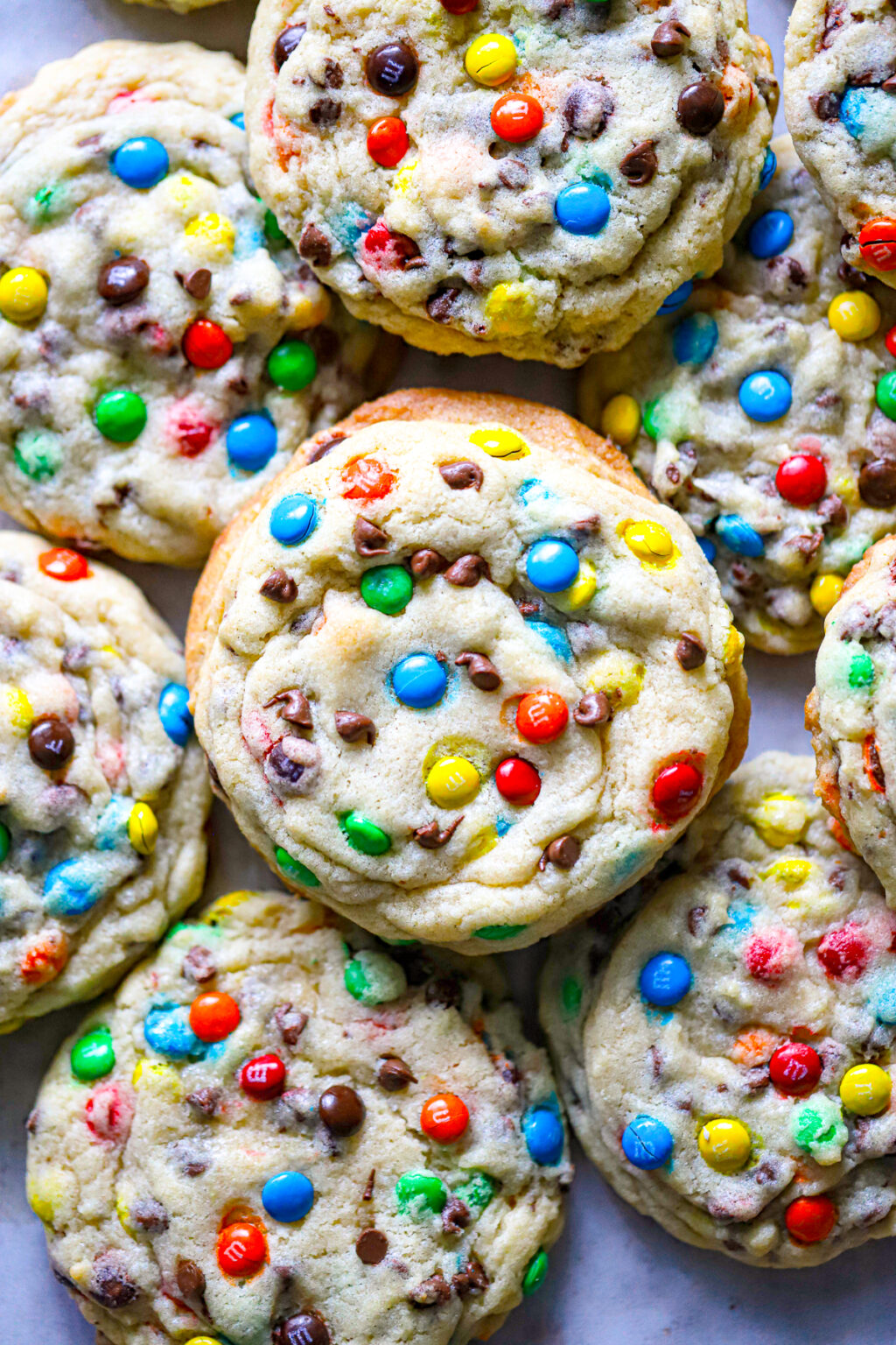 Ultimate Super Thick Mini M&M Chocolate Chip Cookies - The Baking ...