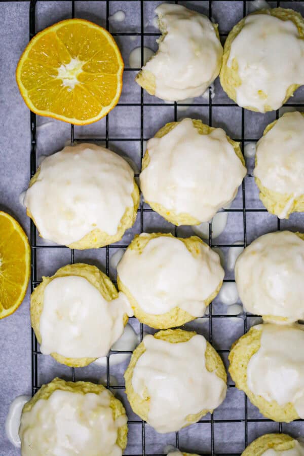 Soft Orange Cookies with Orange Icing - The Baking ChocolaTess