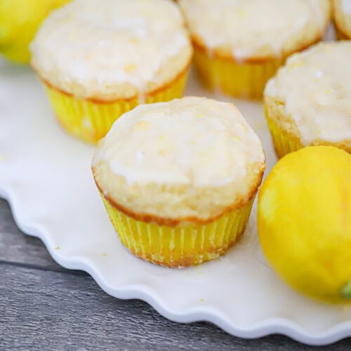 Moist Lemon Muffins with Greek Yogurt - The Baking ChocolaTess