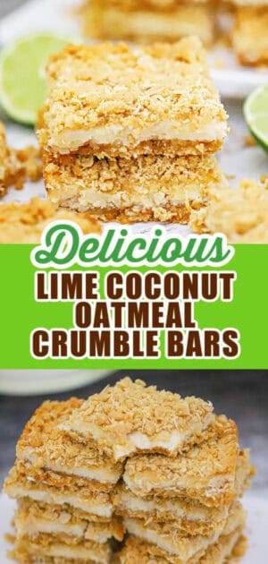 Lime Coconut Oatmeal Crumble Bars You Must Try - The Baking ChocolaTess