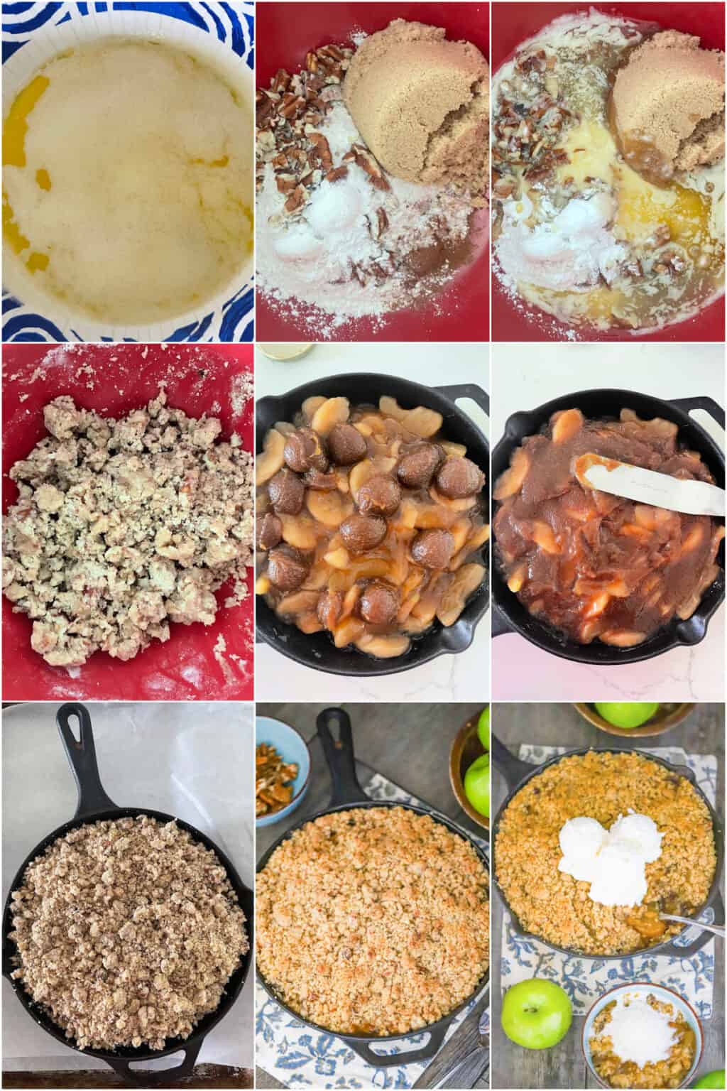 Easy Caramel Apple Crumble Crisp Made in Minutes - The Baking ChocolaTess