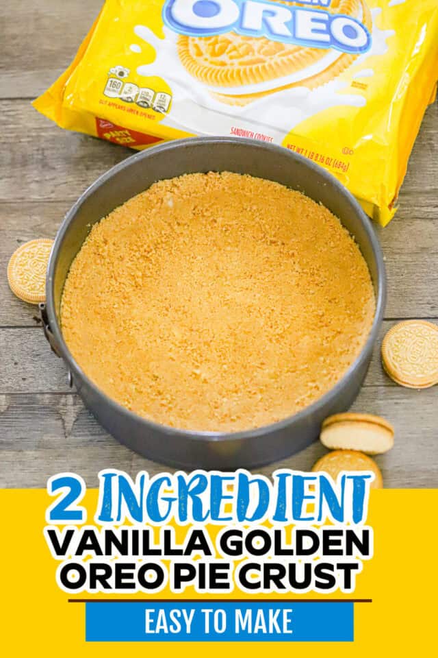 Vanilla Golden Oreo Cookie Crust - Two Ingredients Only - The Baking ...