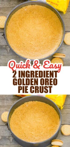 Vanilla Golden Oreo Cookie Crust - Two Ingredients Only - The Baking ...