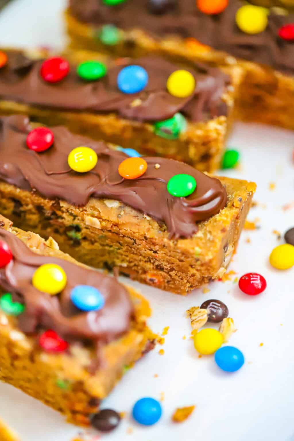 Monster Cookie Dough Protein Bars (No-Bake, High Protein!)